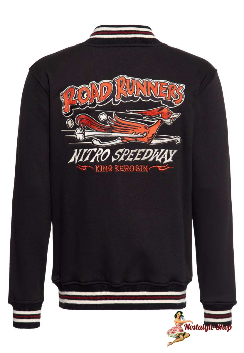 King Kerosin - COLLEGE SWEAT JACKE »ROADRUNNERS« | Nostalgieshop