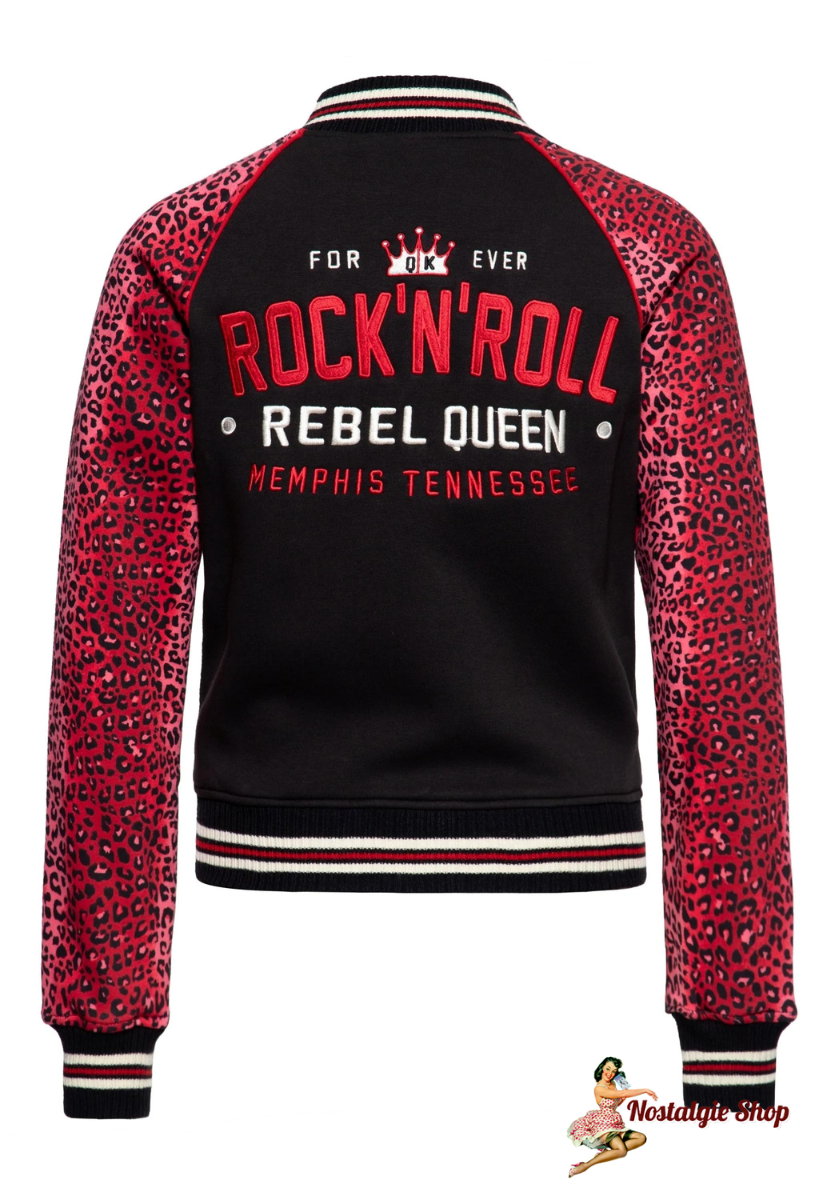 Queen Kerosin - Collegejacke «Rock 'n' Roll Rebel Queen» Rot ...