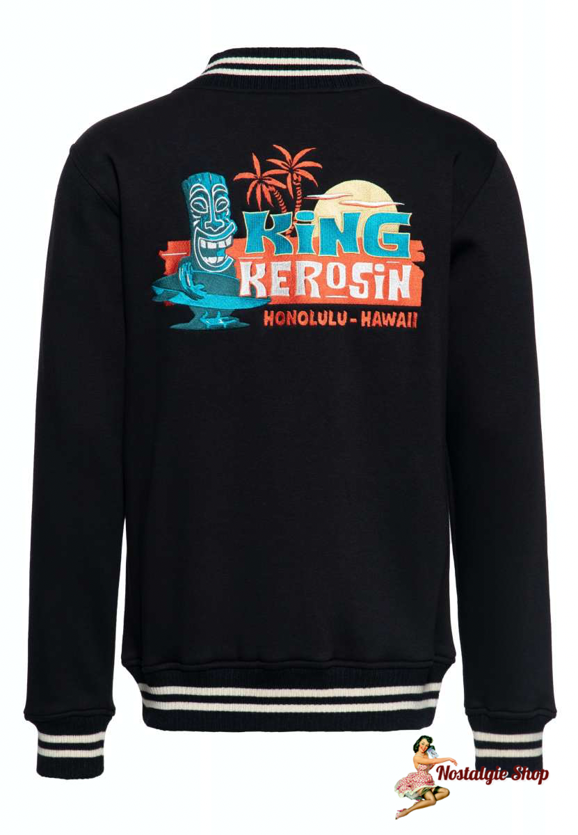 King Kerosin - COLLEGE SWEATJACKE »TIKI SURFERS« | Nostalgieshop