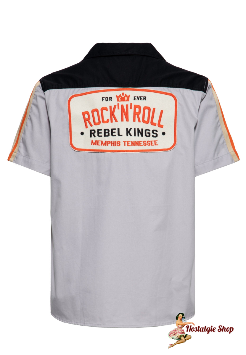 King Kerosin - Racing-Hemd «Rock'n'Roll Rebel Kings» | Nostalgieshop