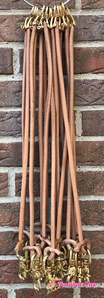 Vollrindsleder Lenyard von Rock Cat Roll - Messing | Nostalgieshop